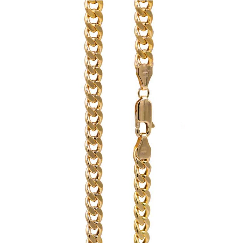 Kultainen panssariketju 5 mm 50 cm - Kulta-Aika verkkokauppa