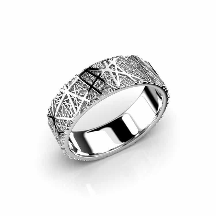 Festive Routa sormus valkokulta 6,5 mm - Kulta-Aika verkkokauppa